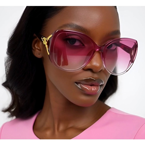 Accessories | Glamorous Oversized Purple Gradient Butterfly Sunglasses ...